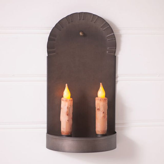 Primitive Tin and Wood Candle Sconces – The Tin Bin
