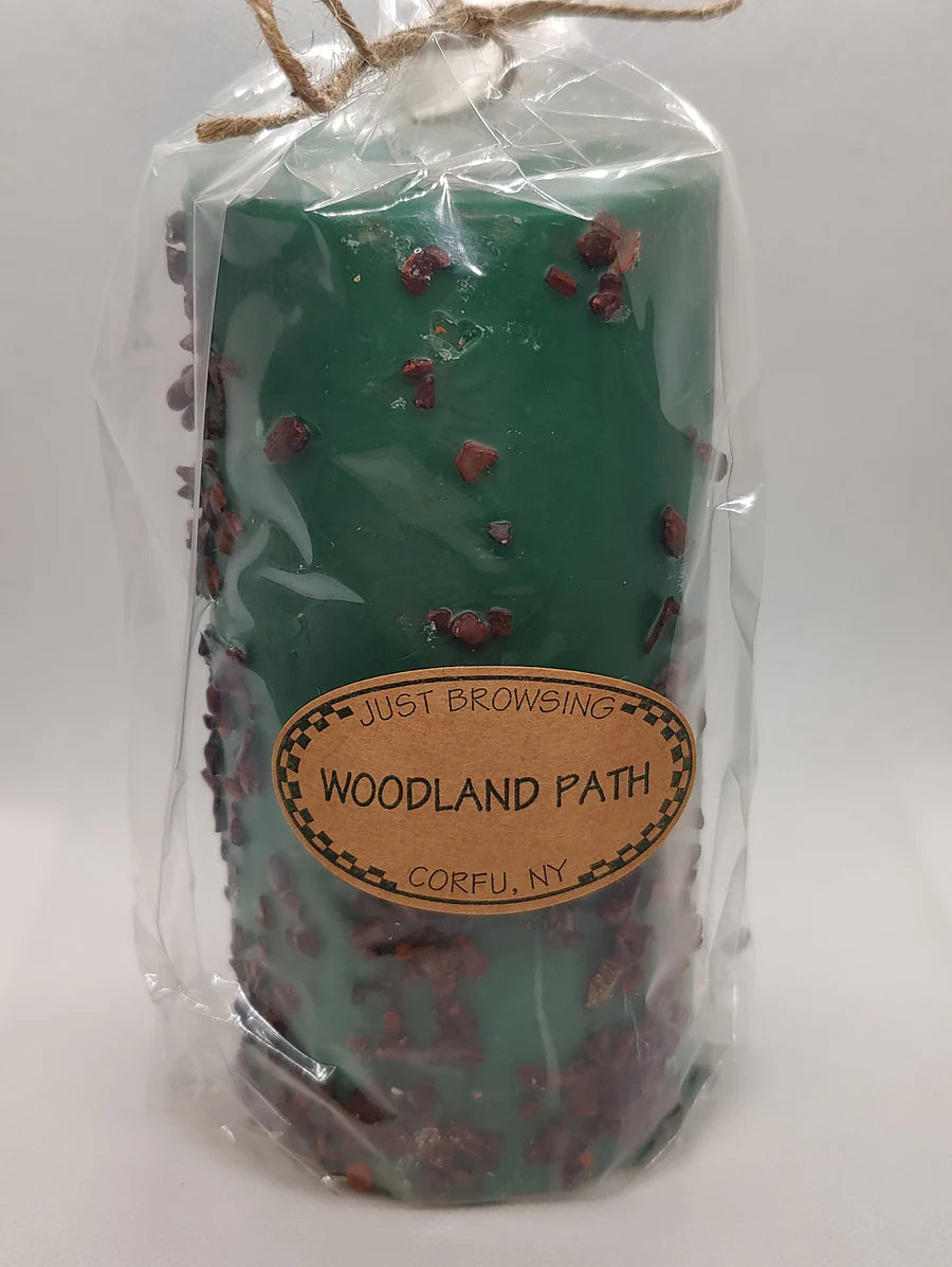 Woodland Path Pillar Candle 3 x 6 – The Tin Bin