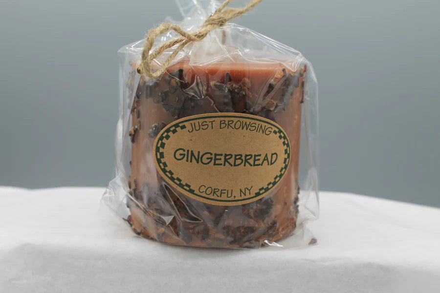 Gingerbread Pillar Candle 3 x 3 – The Tin Bin