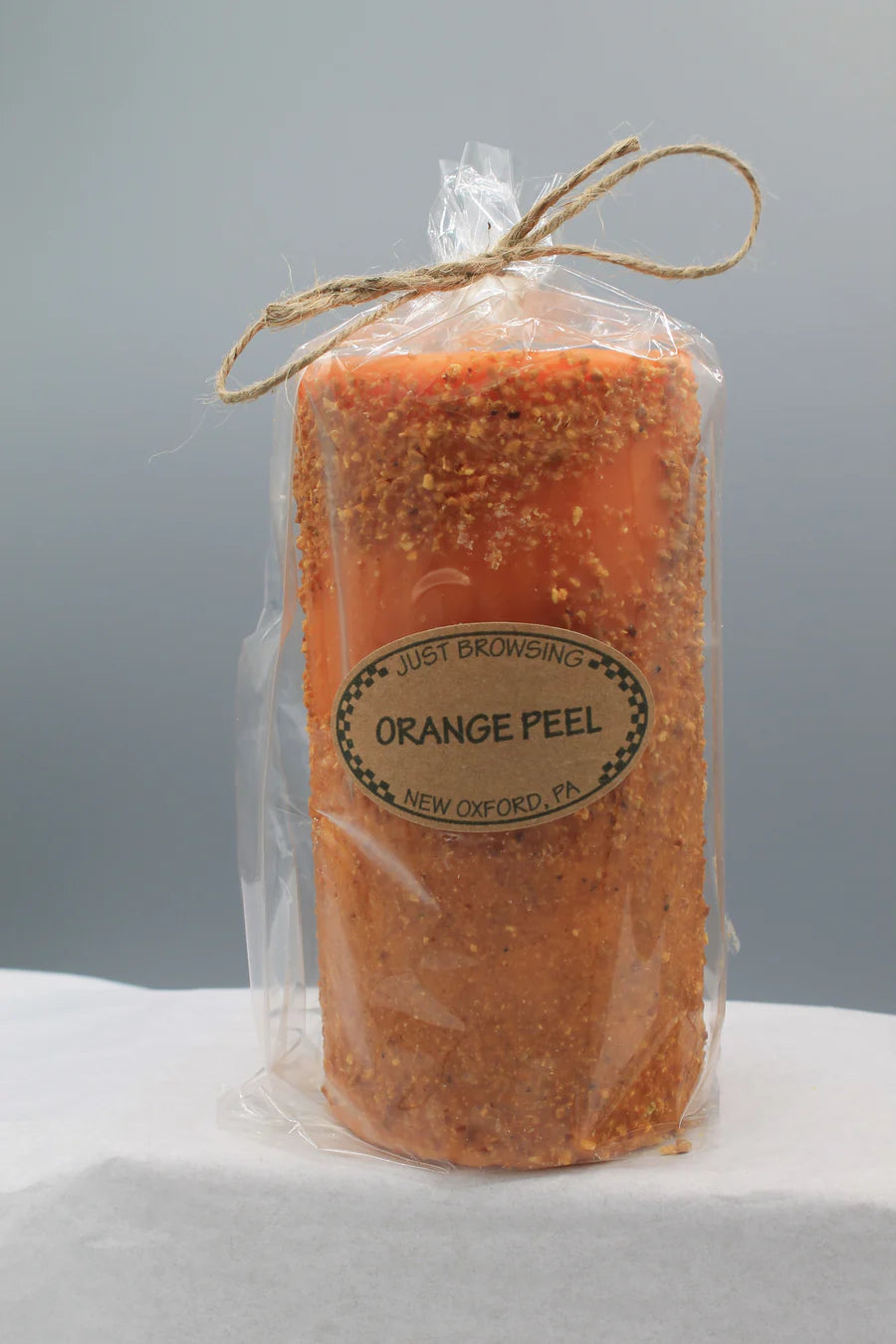 Orange Peel Pillar Candle 3 x 6 – The Tin Bin