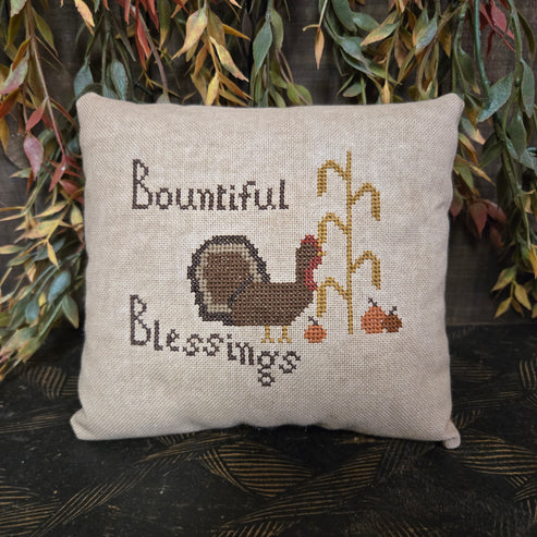 Bountiful Blessings Cross Stitch Pillow – The Tin Bin
