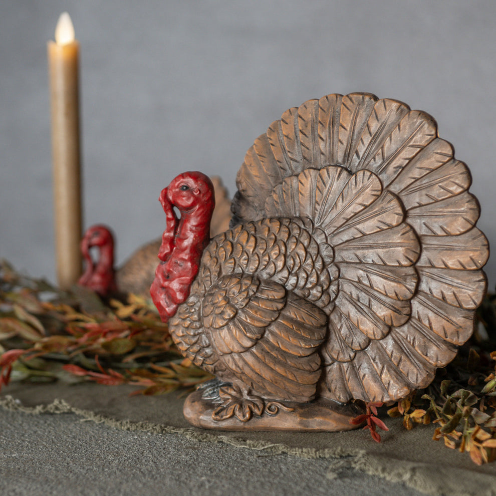 Brown and Red Tabletop Turkey Large – The Tin Bin