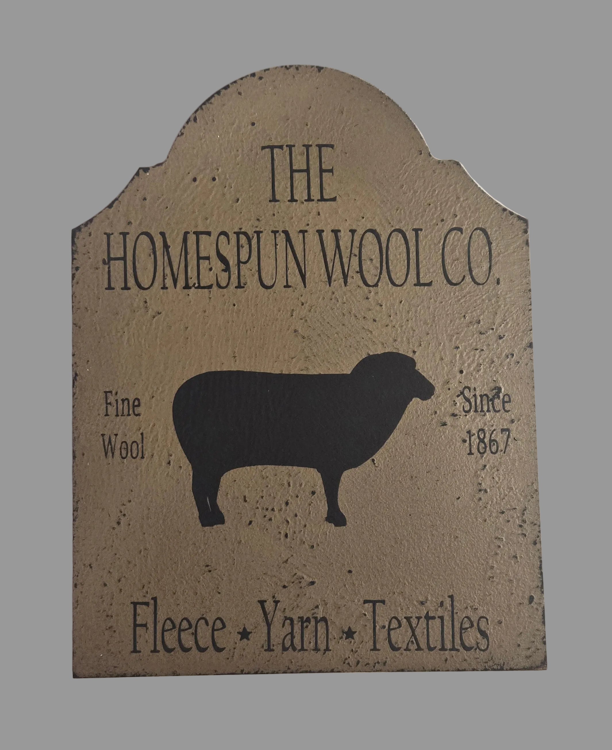 The Homespun Wool Co Primitive Wood Sign – The Tin Bin