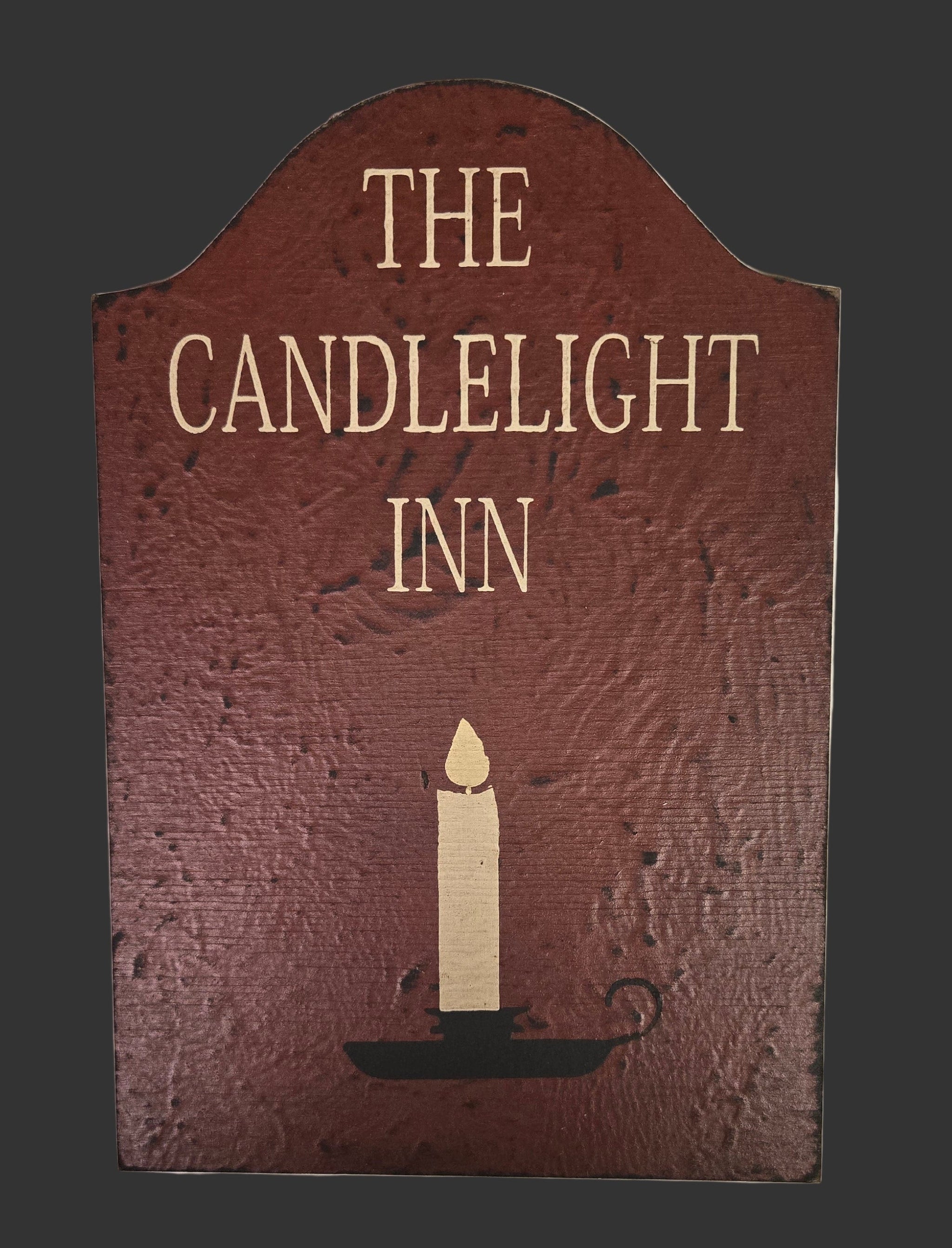 The Candlelight Inn Primitive Wood Sign – The Tin Bin